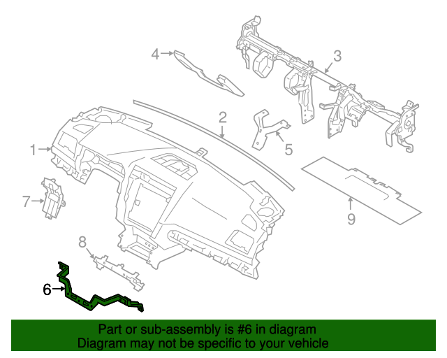 66203AL01A - Reinforced Bracket - 2015-2019 Subaru | Subaru Parts Guys