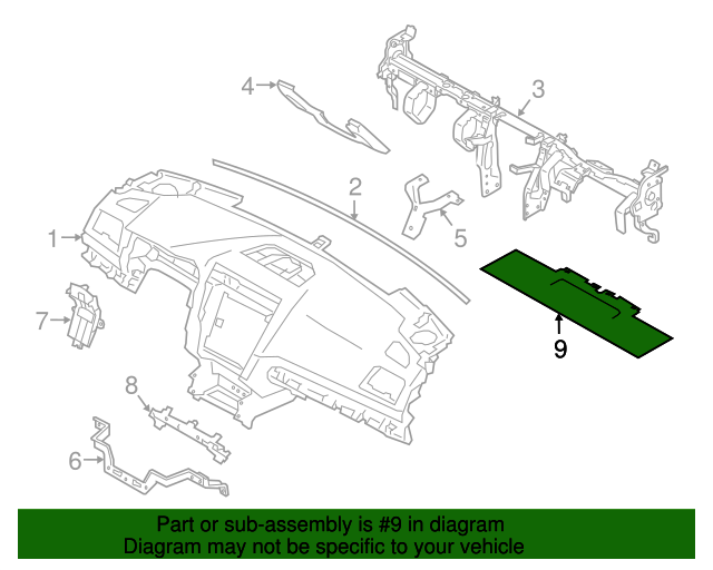2015-2019 Subaru Upper Insulator 66222AL00A | Subaru Parts Store