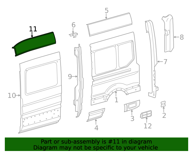 2015-2023 Ford Quarter Panel Extension BK3Z-61513A13-E ...