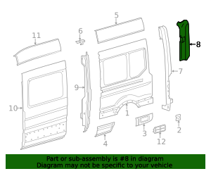 2015-2023 Ford Outer Pillar EK4Z-6141039-A | TascaParts.com
