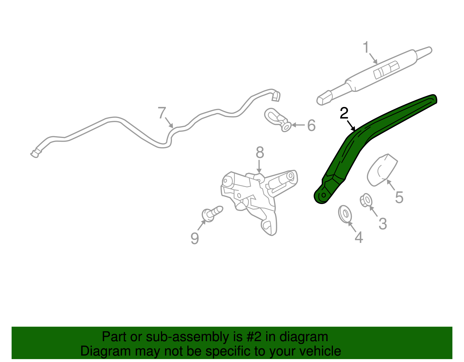 2017-2023 GMC Acadia Rear Window Wiper Blade 23367394 | OEM Parts Online