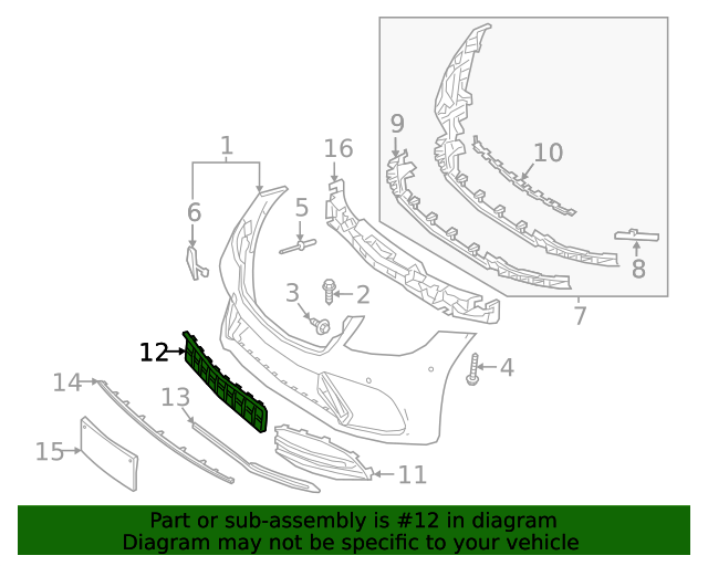 Genuine Lower Grille for 2018-2020 Mercedes-Benz | OEM Part# 222-885-14 ...