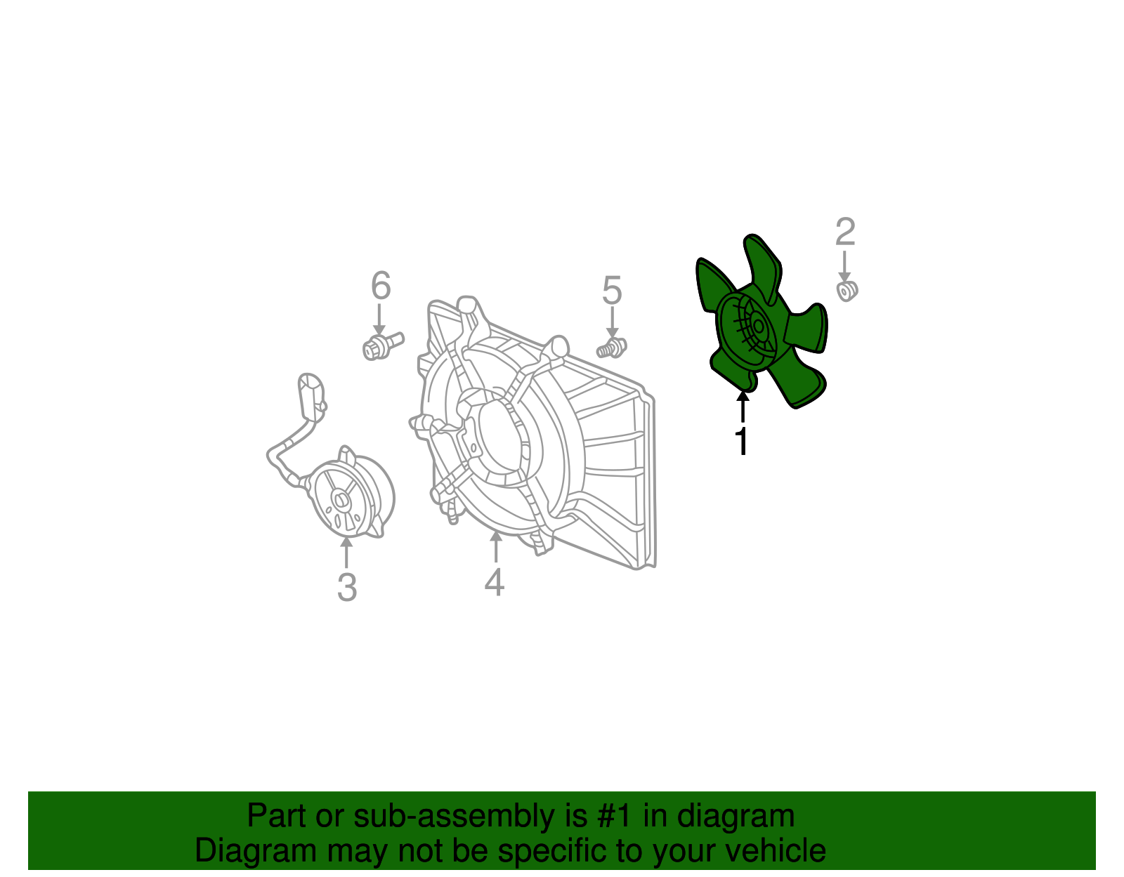 19020-PNL-G01 - Fan Blade 2002-2009 Honda CR-V | Honda Parts Online