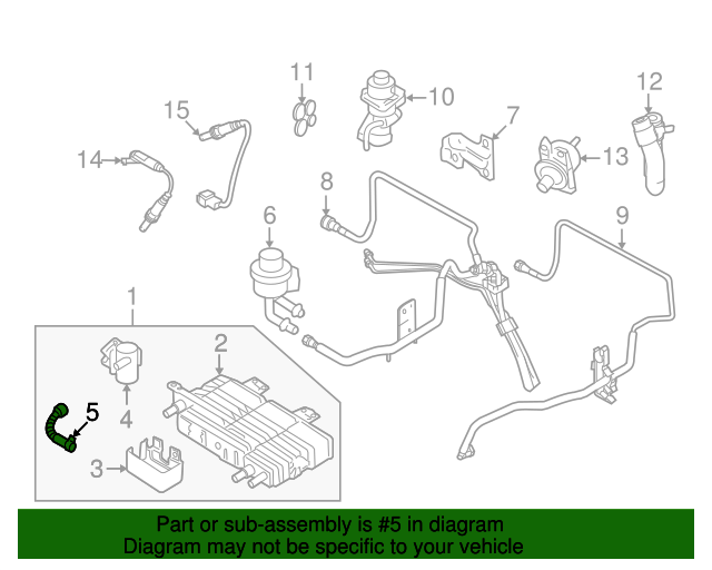 2006-2012 Ford Evaporative Emissions System Lines 6E5Z-9K313-AA ...