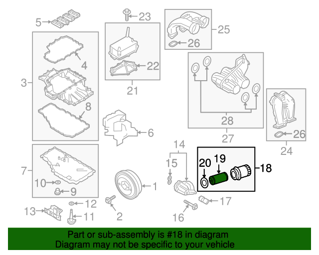 2020 Porsche Oil Filter 0PC-115-403 | Sunset Porsche Parts