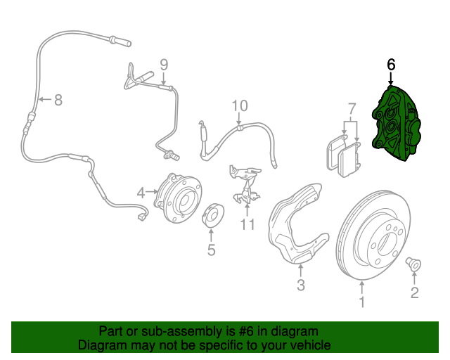 34-11-6-799-466 - Disc Brake Caliper 2012-2021 BMW | AutoNationParts.com