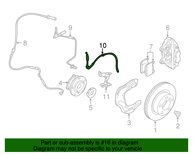 34-30-6-792-254 - Brake Hose 2012-2021 BMW | AutoNationParts.com