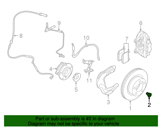 Genuine BMW 34-21-1-161-806 | Rotor Hex Bolt - M8X14 | FREE Shipping on ...