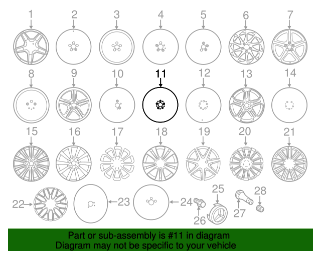 218-401-11-00-7X21 - Wheel AMG Multi-Spoke 48.3 cm (19 Inch) - High ...