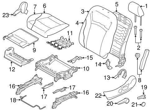 Driver Seat Components for 2015 Subaru Outback | Subaru Parts Store