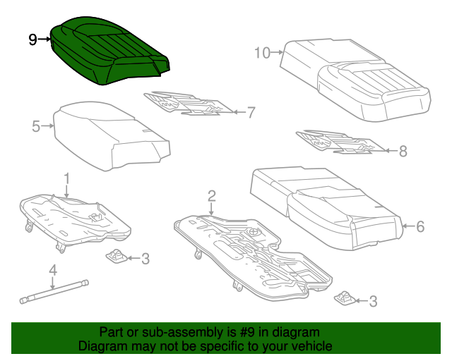 166-920-98-18-9E43 - Seat Cover 2014-2019 Mercedes-Benz | Mercedes-Benz ...