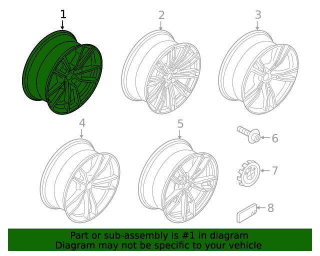 36116882588 - 2019 BMW 330i xDrive Wheel, Alloy (36-11-6-882-588) | BMW ...