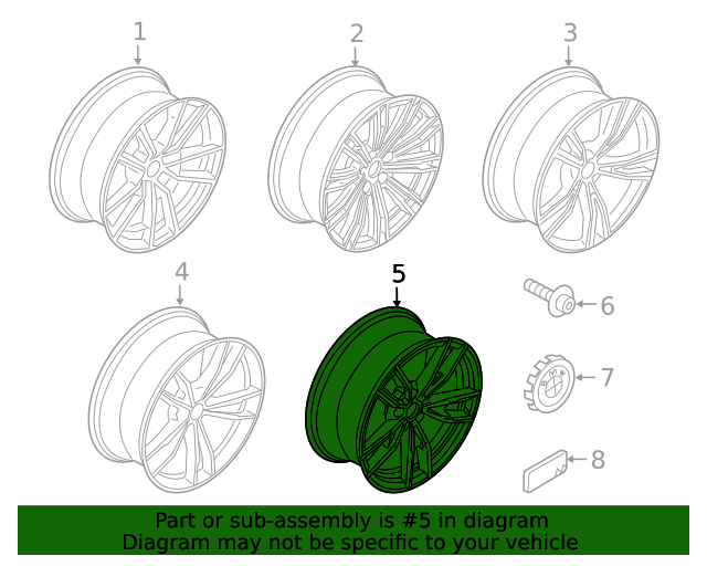 Genuine BMW 36-11-8-089-894 | 19" Style 792M Double Spoke Cerium Grey ...