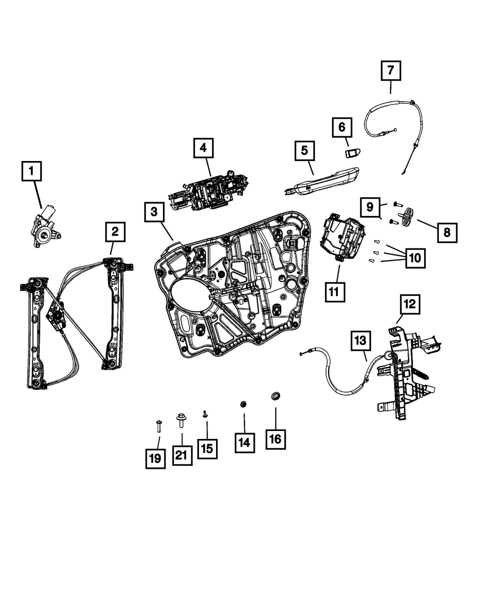 2021-2024 Jeep Front Door Latch, Left 68526613AE | My Mopar Parts