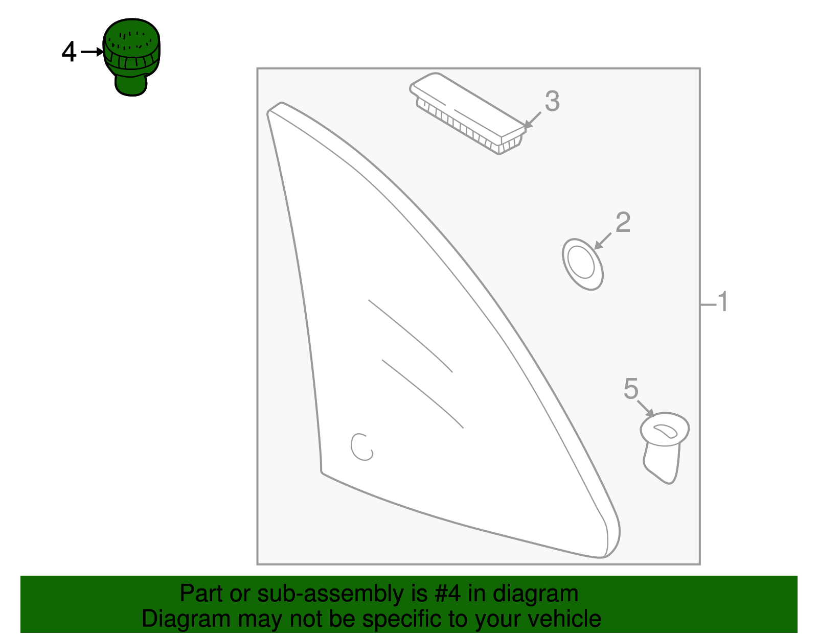 G14T-50-896A - Quarter Glass Fastener 2002-2003 Mazda Protege5 ...