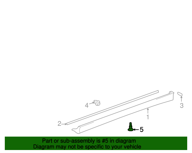 1998-2010 Toyota Rocker Molding Clip 75867-30110 | Toyota Parts