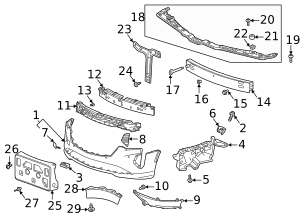 2020-2022 Cadillac CT4 Driver Side Front Bumper Fascia Guide 84824592 ...