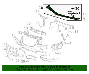 84863613 - Front Bumper Fascia Center Support 2020-2023 Cadillac CT4 ...