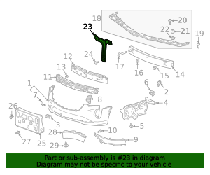 84752517 - Front Bumper Cover Support Brace 2020-2024 Cadillac CT4 ...