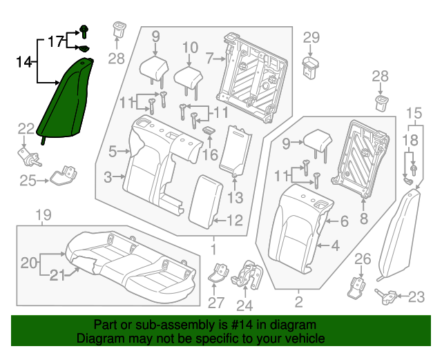 89407-J5320CLT - Bolster 2019-2021 Kia Stinger | Kia.Parts Store
