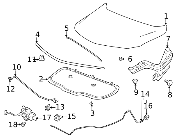 2020-2021 GM Hood Prop Rod Retainer 13479258 | TascaParts.com