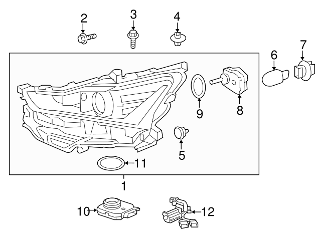 90109-06374 - Headlamp Assembly Bolt - 2006-2023 Lexus | MyLexusParts