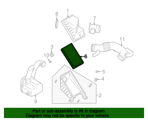 1990-2008 Subaru Engine Air Filter 16546AA020 | Subaru Parts Store