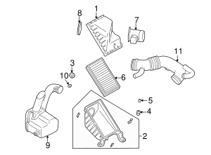 1990-2008 Subaru Air Filter Element, For Engine 16546AA020 | Subaru ...