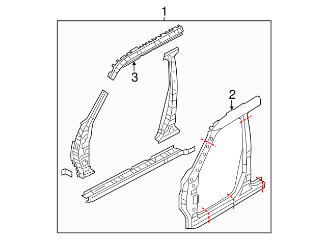 2017-2021 Nissan Armada Roof Reinforced 76214-1LA0A | OEM Parts Online
