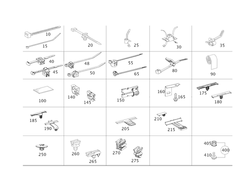 Loom Ties, Cable Mounting Parts and Grommets for 2020 Mercedes-Benz E ...