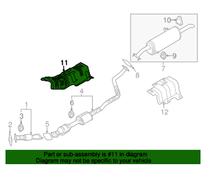 28791-1W500 - Heat Shield 2015-2016 Kia Rio | Kia.Parts Store
