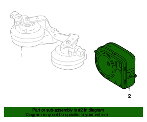 Genuine OEM Alarm Horn Part# LR018494 Fits 2008-2011 Land Rover: Up To ...