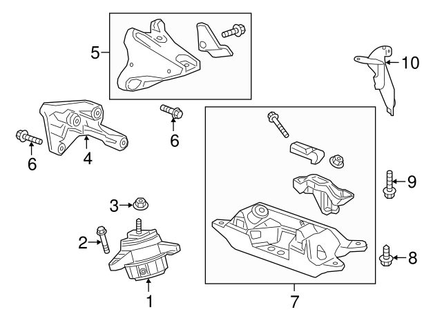 2017-2018 Cadillac CT6 Automatic Transmission Mount 84056866 GM ...