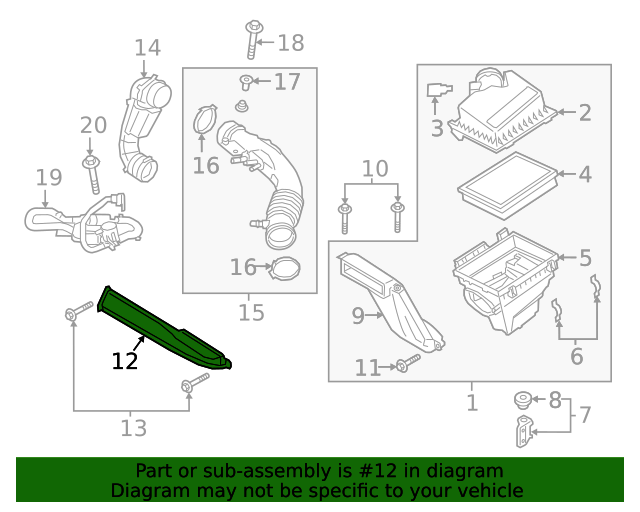 2019-2020 Ford Inlet Tube F2GZ-9C675-A | QuirkParts
