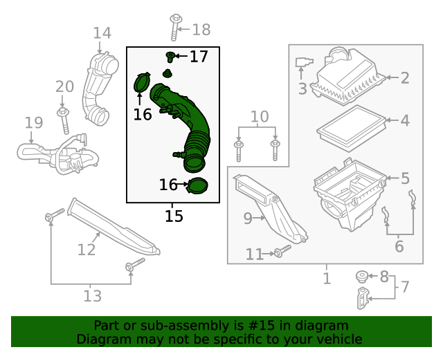 2019-2020 Ford Inlet Tube K2GZ-9B659-A | OEPartsQuick