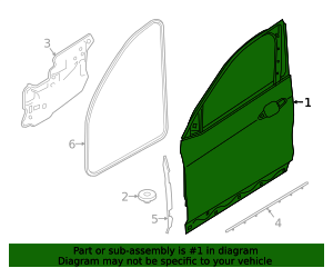 Genuine BMW 41-00-8-491-727 | Door Shell | FREE Shipping on Most Orders ...