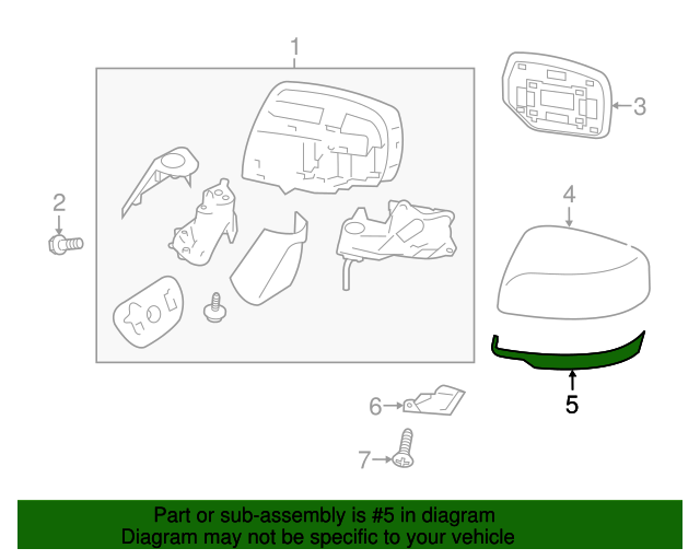 2015-2021 Subaru Door Mirror Cover 91054VA211 | AutoNationParts.com