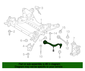 Genuine BMW 31-10-8-854-990 | Tension Strut With Hydro Mount - Right ...