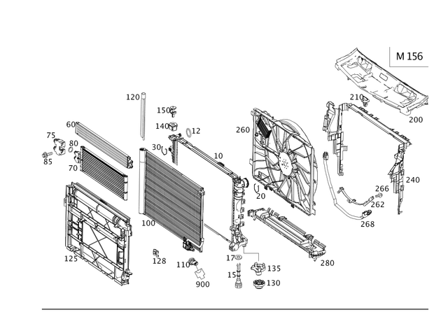 204-505-22-30 - Air Ducting For Radiator 2012-2014 Mercedes-Benz C63 ...
