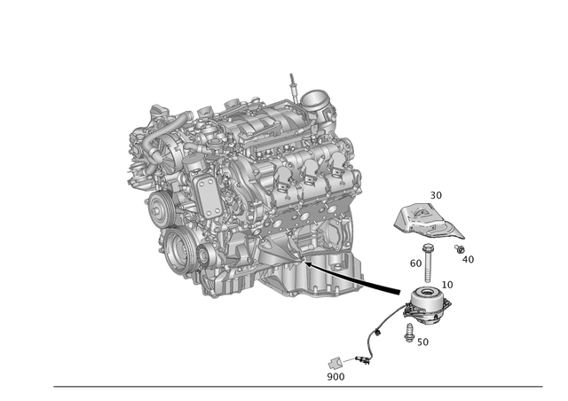 166-240-60-17 - Engine Mount 2013-2019 Mercedes-Benz | Mercedes-Benz ...