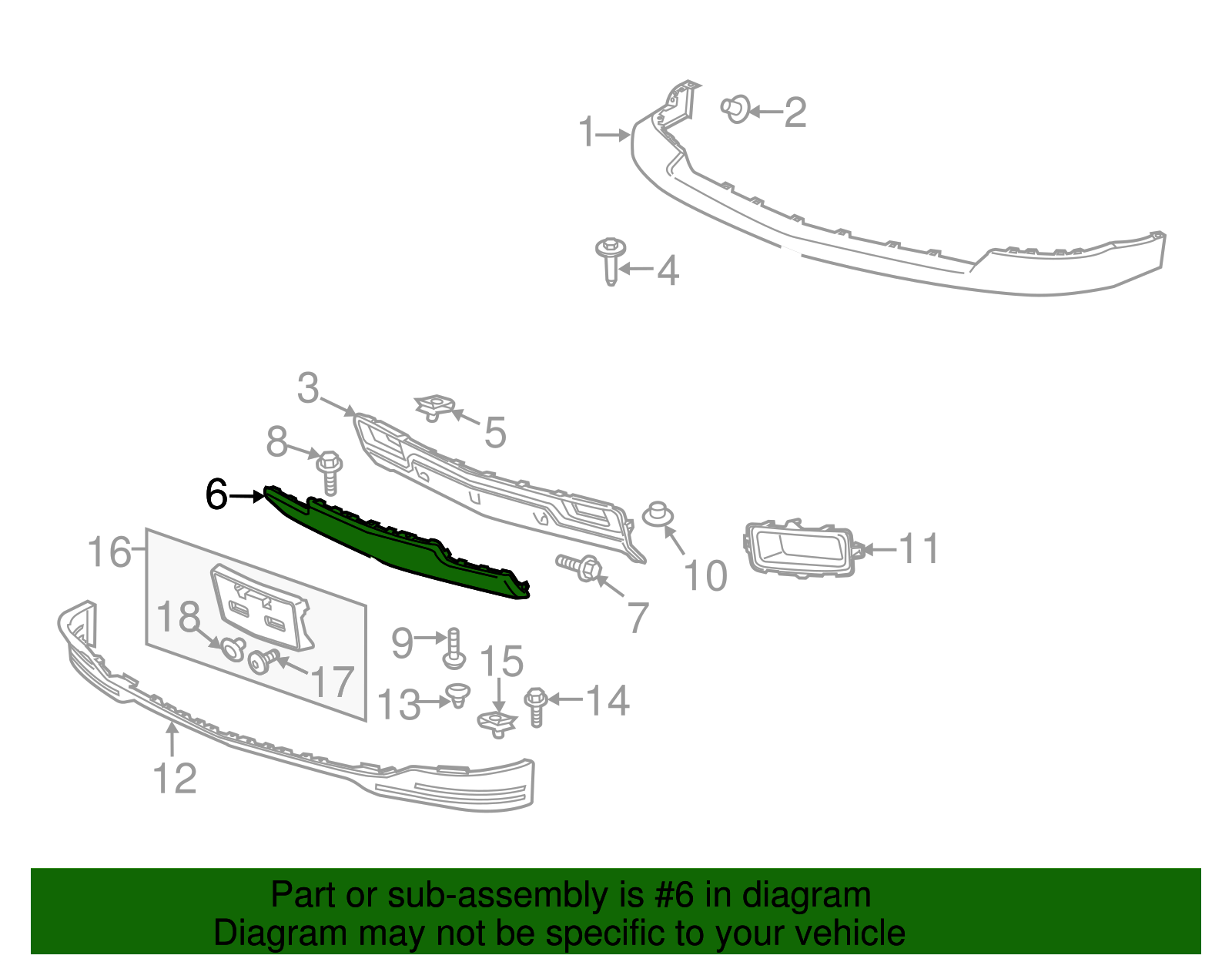 22944883 - Front Bumper Impact Bar Skid Plate 2014 Chevrolet Silverado ...