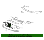 2014-2015 Chevrolet Silverado 1500 Front License Plate Bracket 22763523 ...