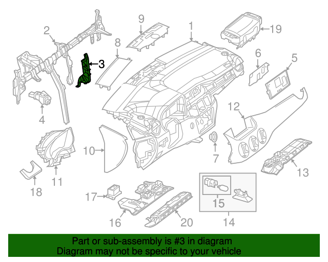 242-689-00-14 - Reinforced Beam Bracket 2015-2017 Mercedes-Benz ...