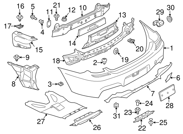 2012-2019 BMW Park Sensor Mount 51-12-2-239-342 | OEM Euro Parts