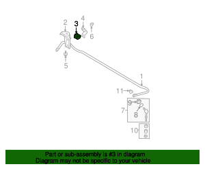 2002-2007 Mitsubishi Lancer Stabilizer Bar Bushing MR589637 ...