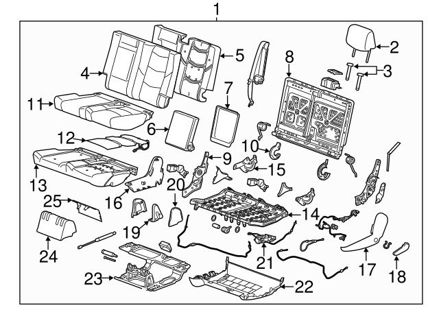 2015-2020 GM Latch Assembly Front Cover 23452042 | GMPartsDirect.com