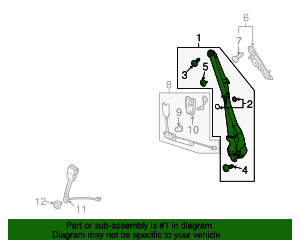 2010-2017 GM Lap & Shoulder Belt 19355803 GM | GMPartsDirect.com