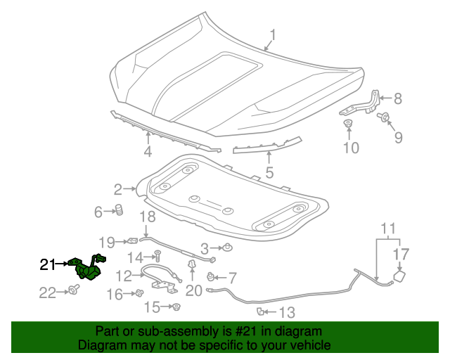 2018 GMC Terrain Hood Primary and Secondary Latch 84177479 GM ...