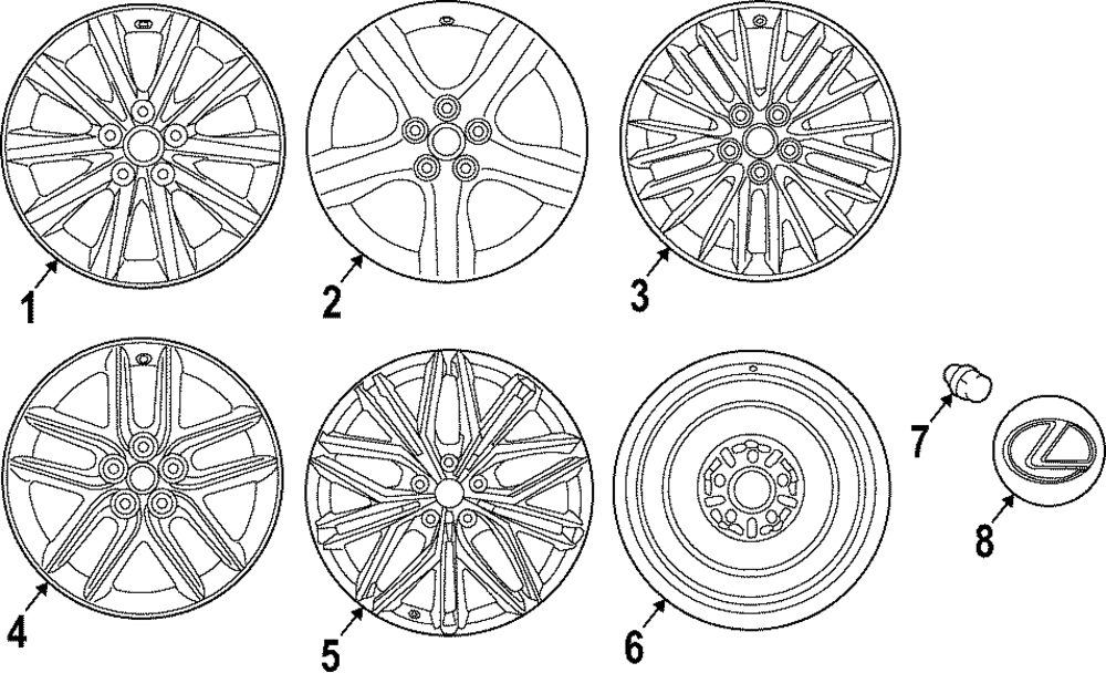 2022-2024 Lexus Wheel, Alloy 42611-53650 | Retail Performance Auto Parts