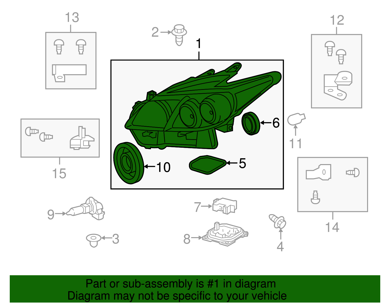 81145-47403 - High-Quality Headlight Assembly for 2012-2015 Toyota ...